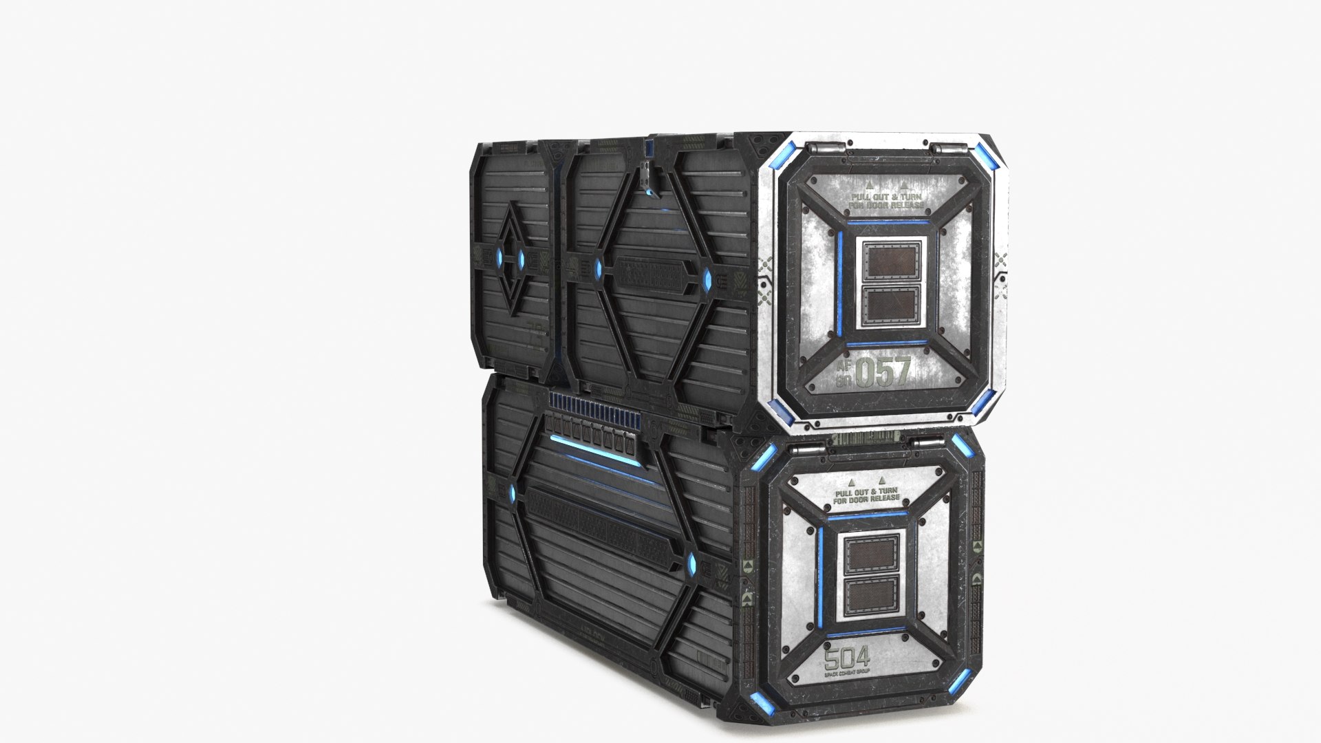 3D Sci-fi Container Set Of 3 V2 Model - TurboSquid 2112672