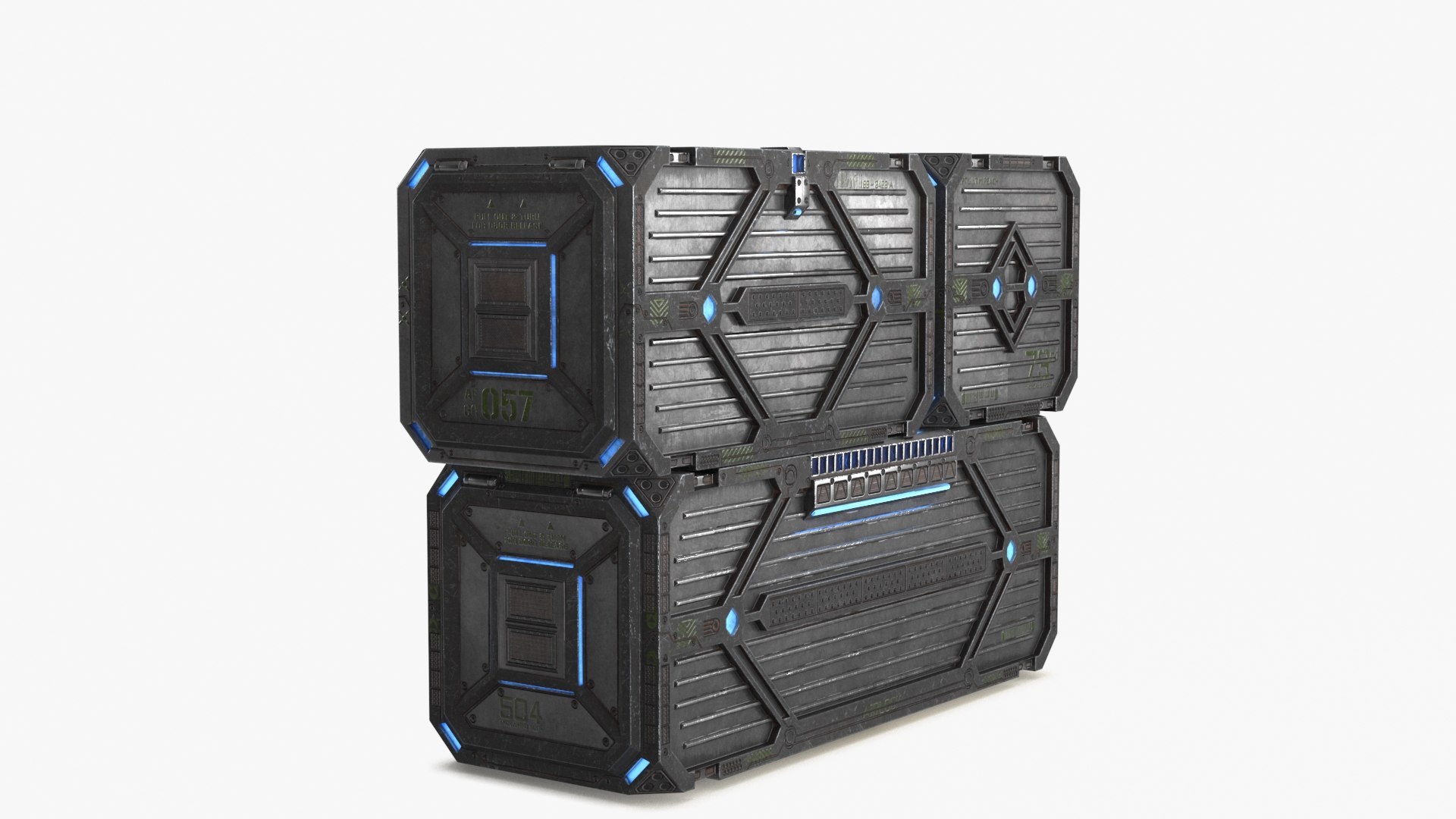 3D Sci-fi Container set of 3 v2 model - TurboSquid 2112672