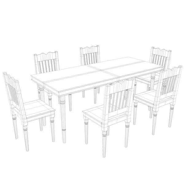 Dining table 3D model - TurboSquid 1504377