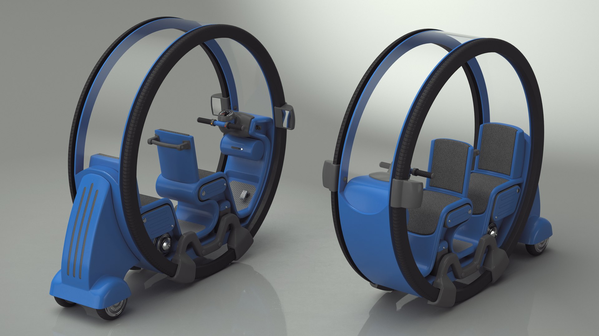 Futuristic Personal Vehicle Tube Blue 3D Model - TurboSquid 2197340