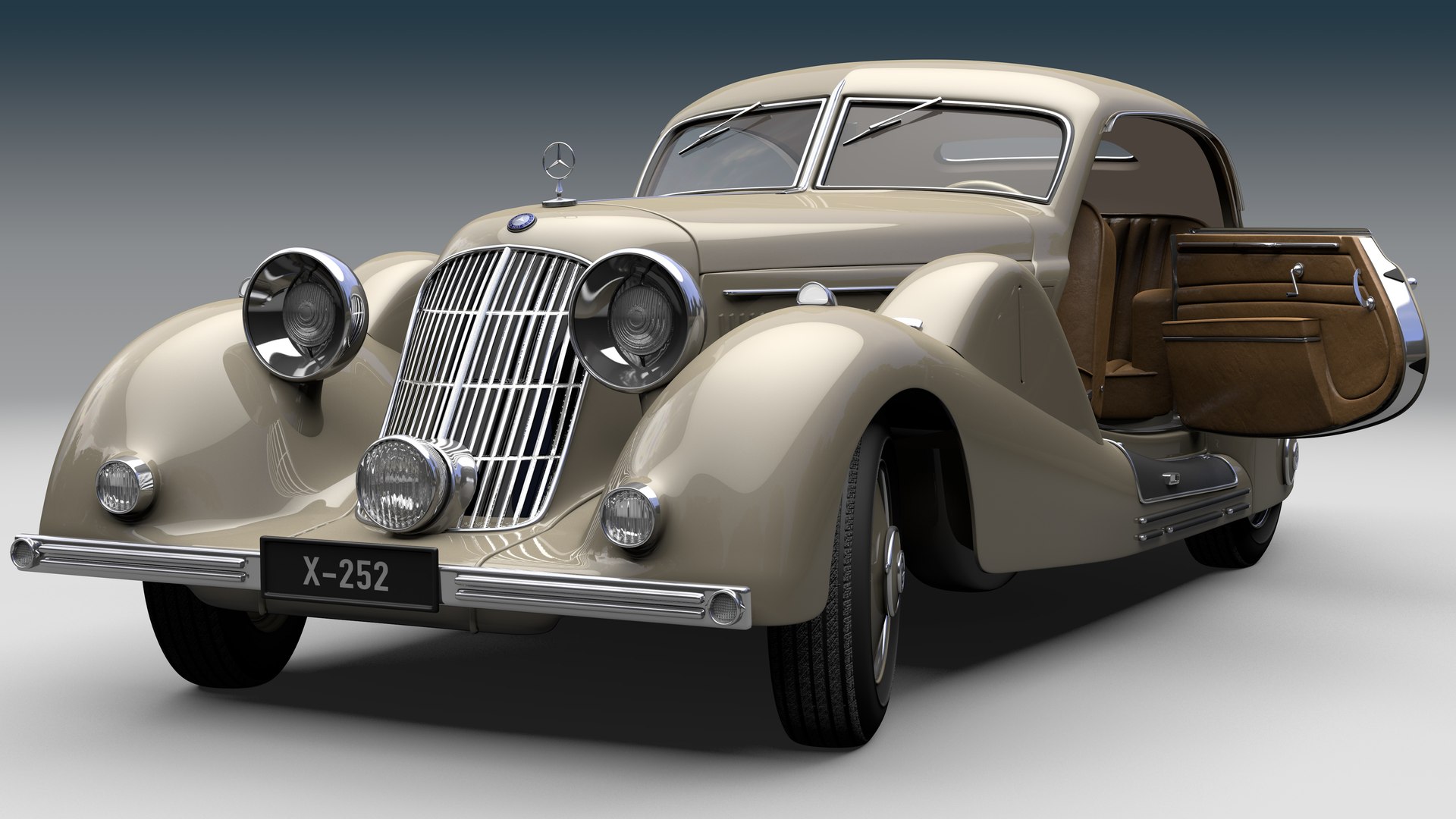 3D Mercedes Benz 500K Special Streamliner 1935 Model - TurboSquid 2046108