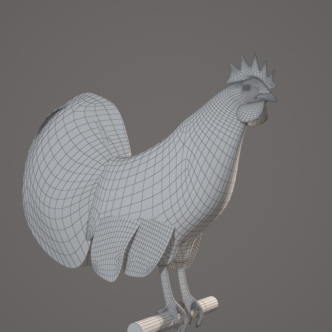 3d model rooster