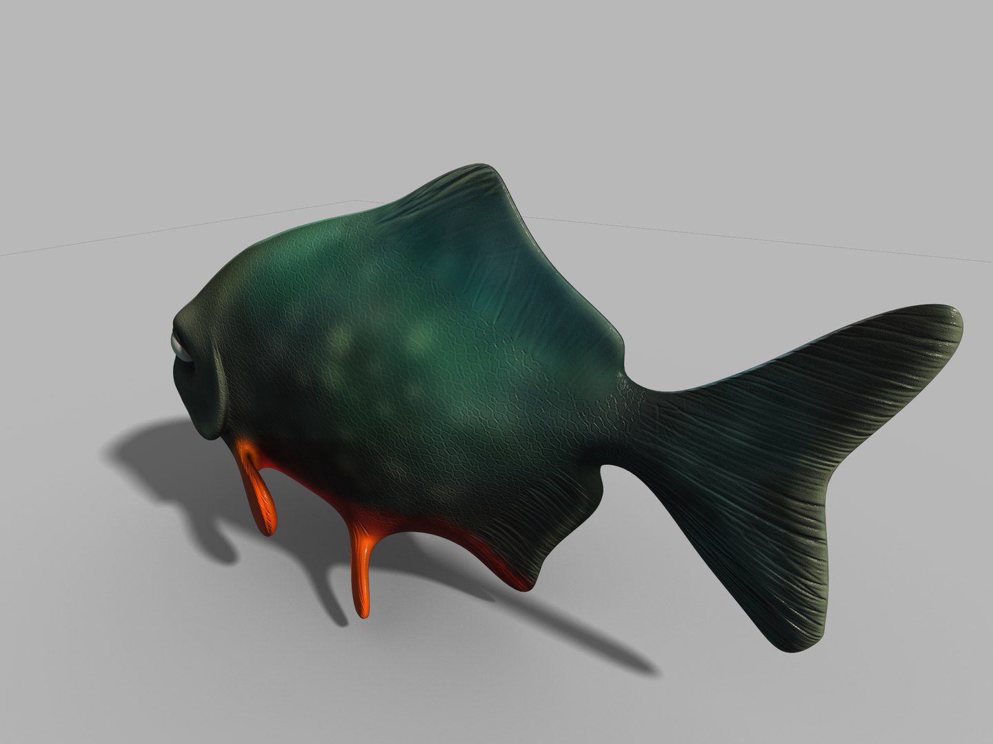 3D Piranha Cartoon Piranha Model With Binding Model - TurboSquid 1831172