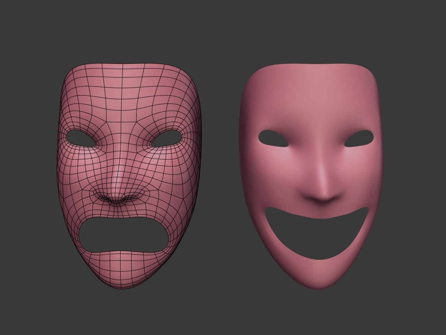 Theater Mask 3D Model - TurboSquid 1294884