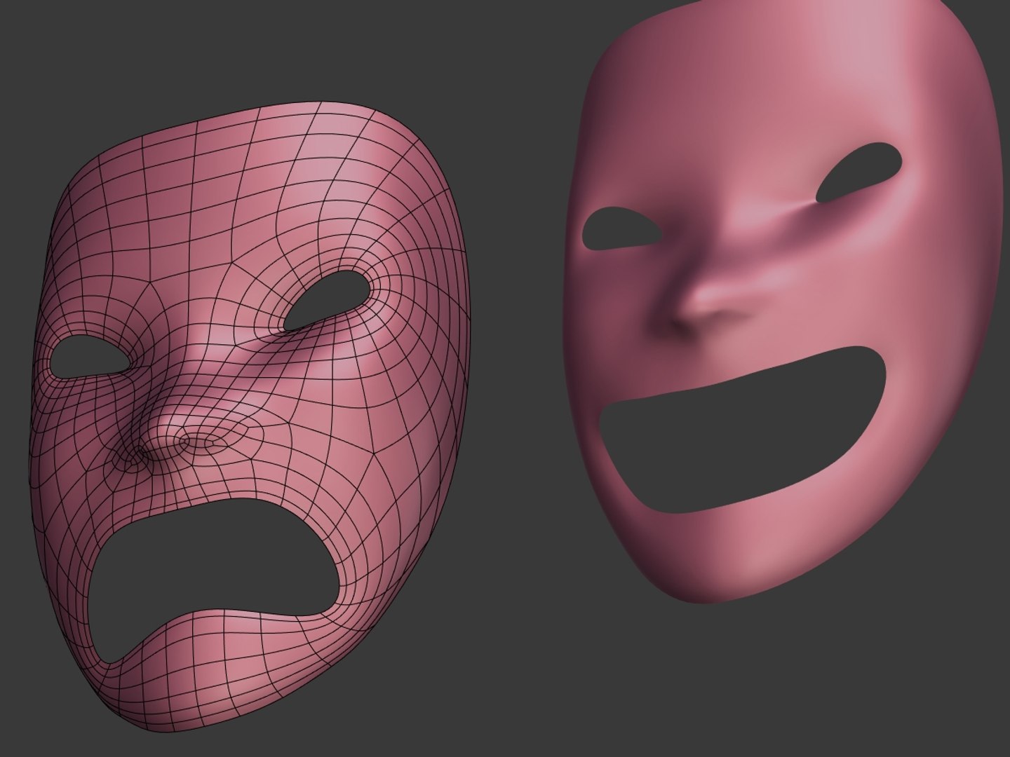 Theater Mask 3D Model - TurboSquid 1294884