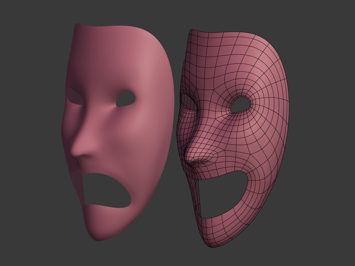 Theater Mask 3D Model - TurboSquid 1294884
