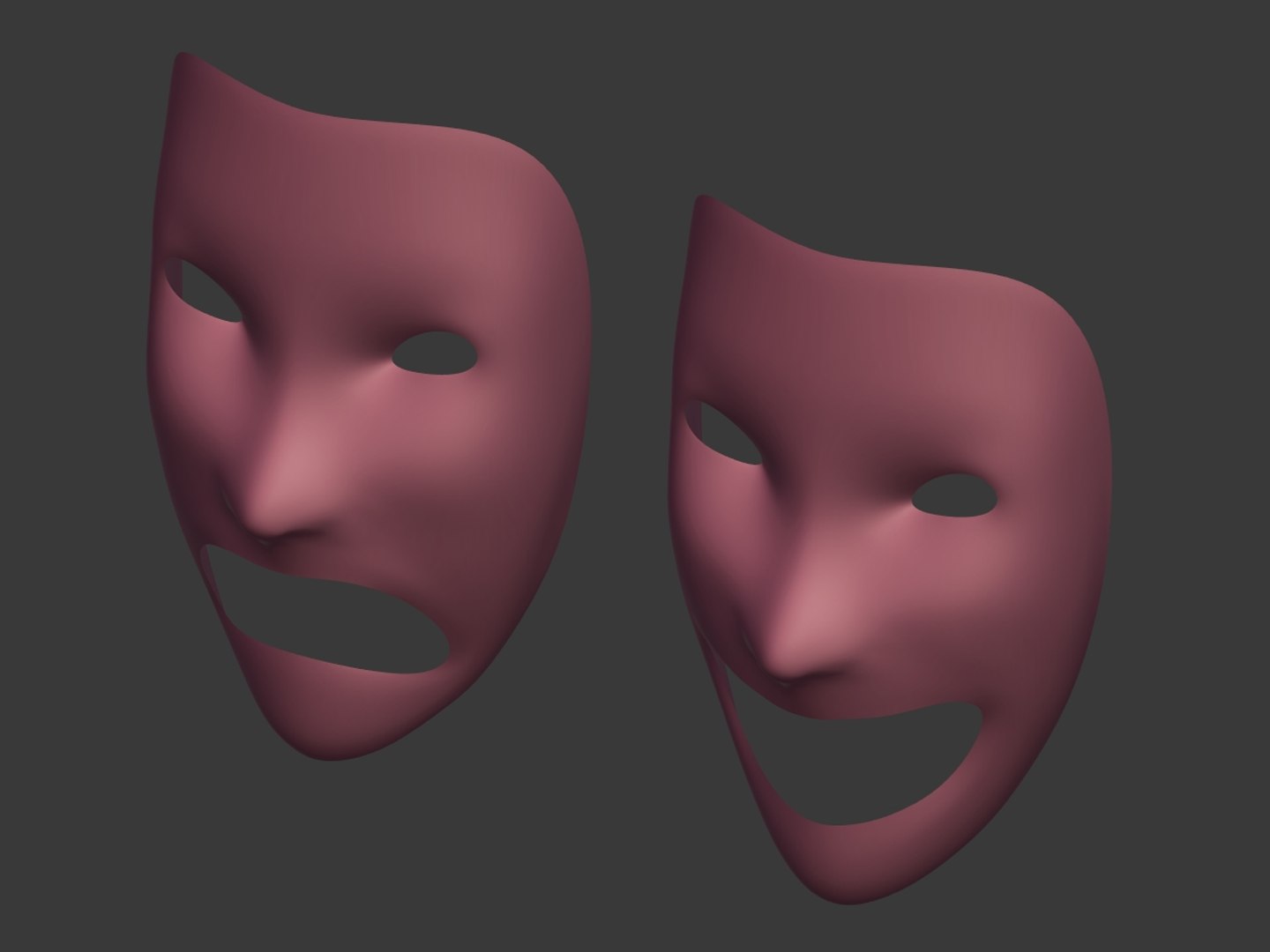 Theater Mask 3D Model - TurboSquid 1294884
