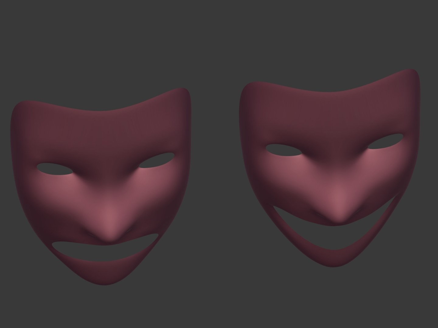 Theater Mask 3D Model - TurboSquid 1294884