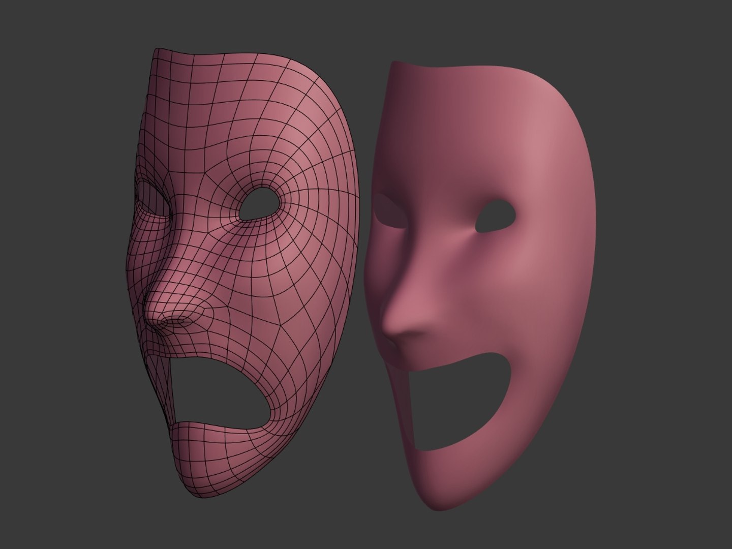 Theater Mask 3D Model - TurboSquid 1294884