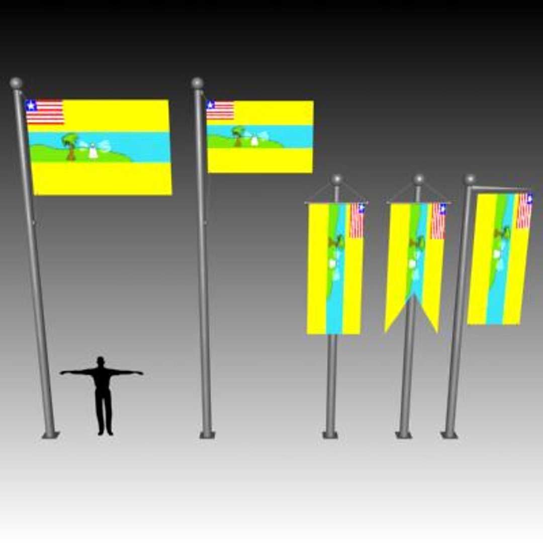 3d flag u