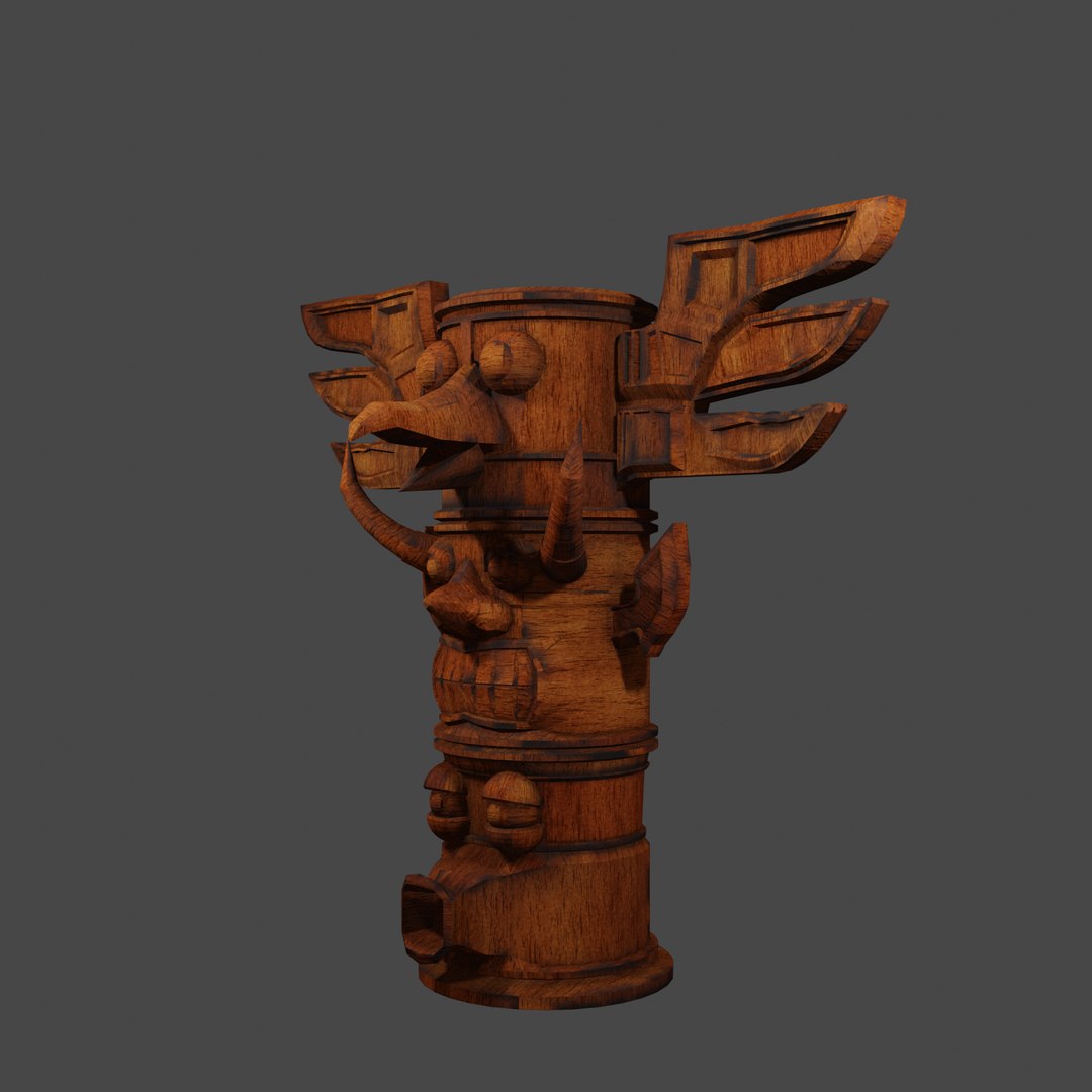 3D Wood Totem Model - TurboSquid 1755183