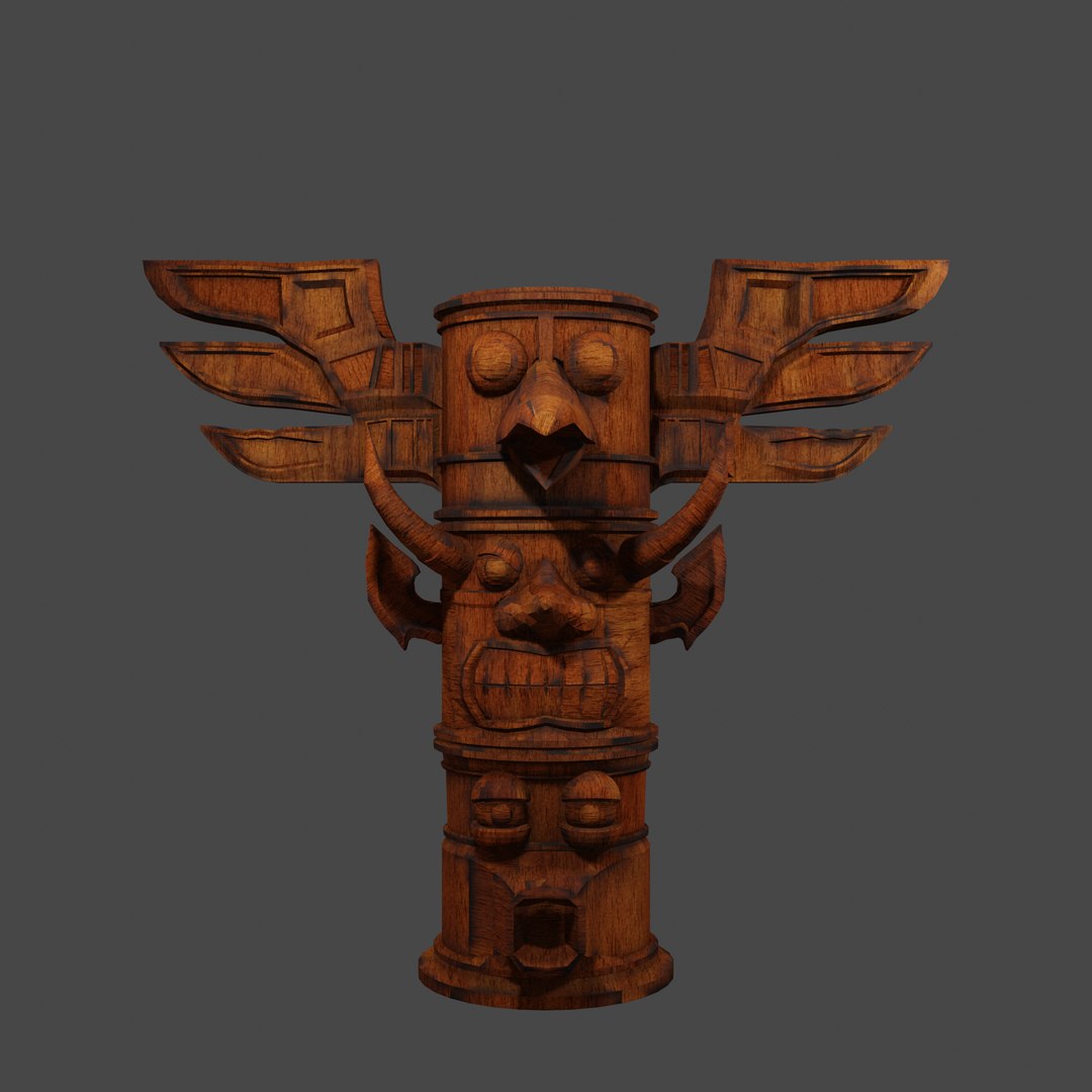 3D Wood Totem Model - TurboSquid 1755183