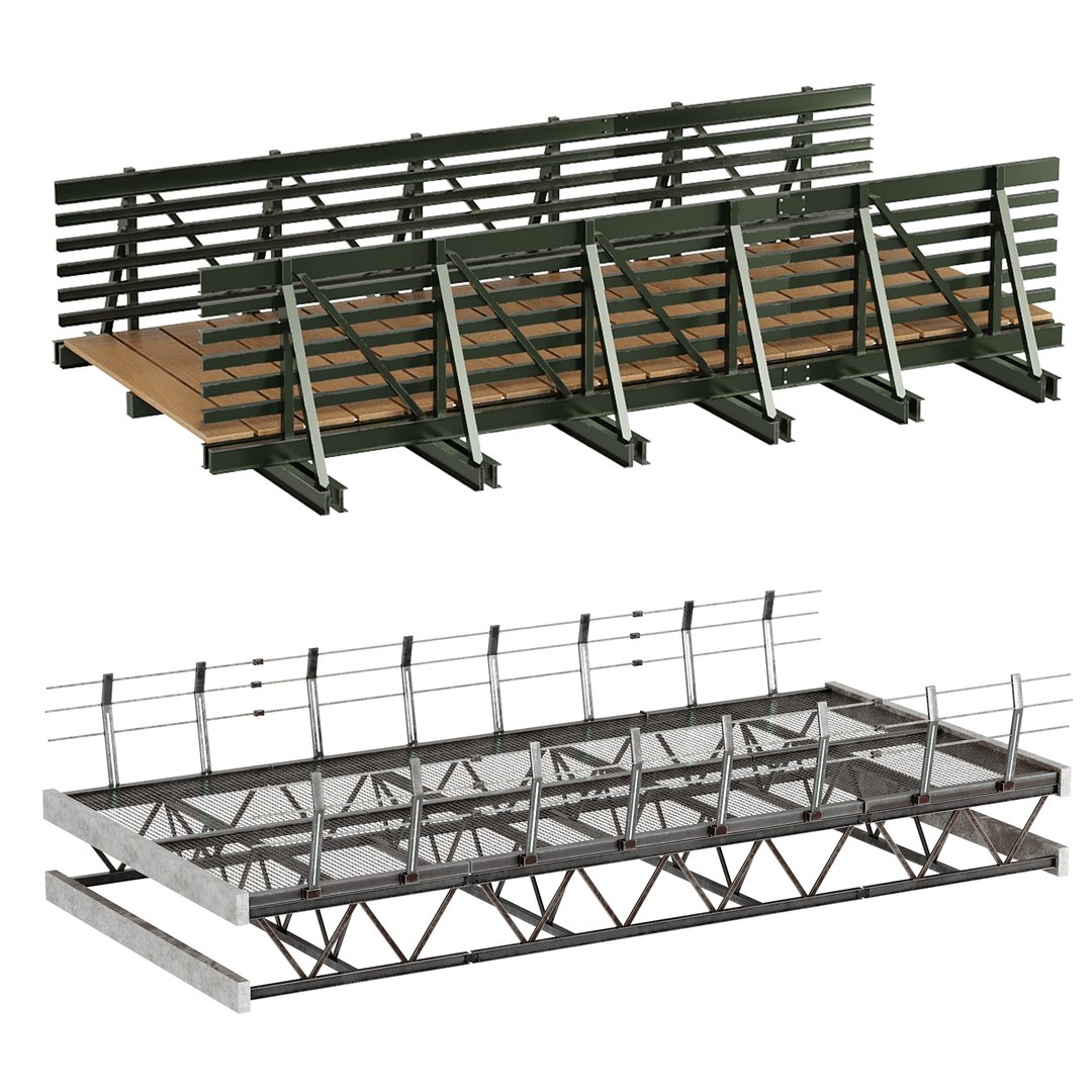 3D Modular Bridge Set - TurboSquid 2387311