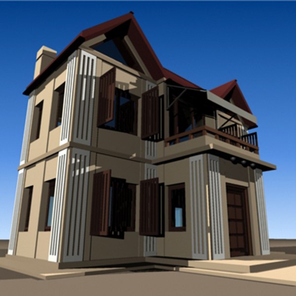 3dsmax house residance build