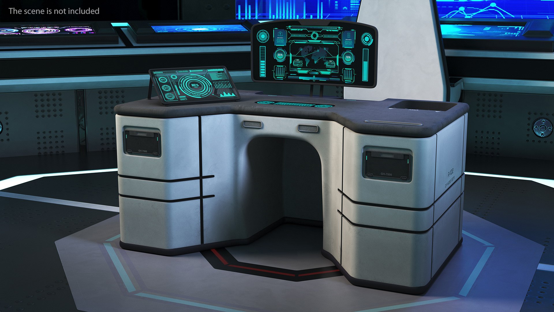 Sci Fi Tables Collection model - TurboSquid 2172034