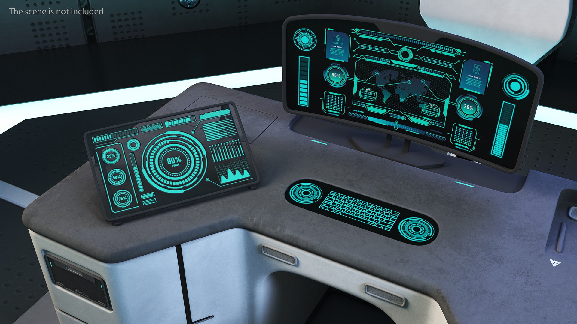 Sci Fi Tables Collection model - TurboSquid 2172034