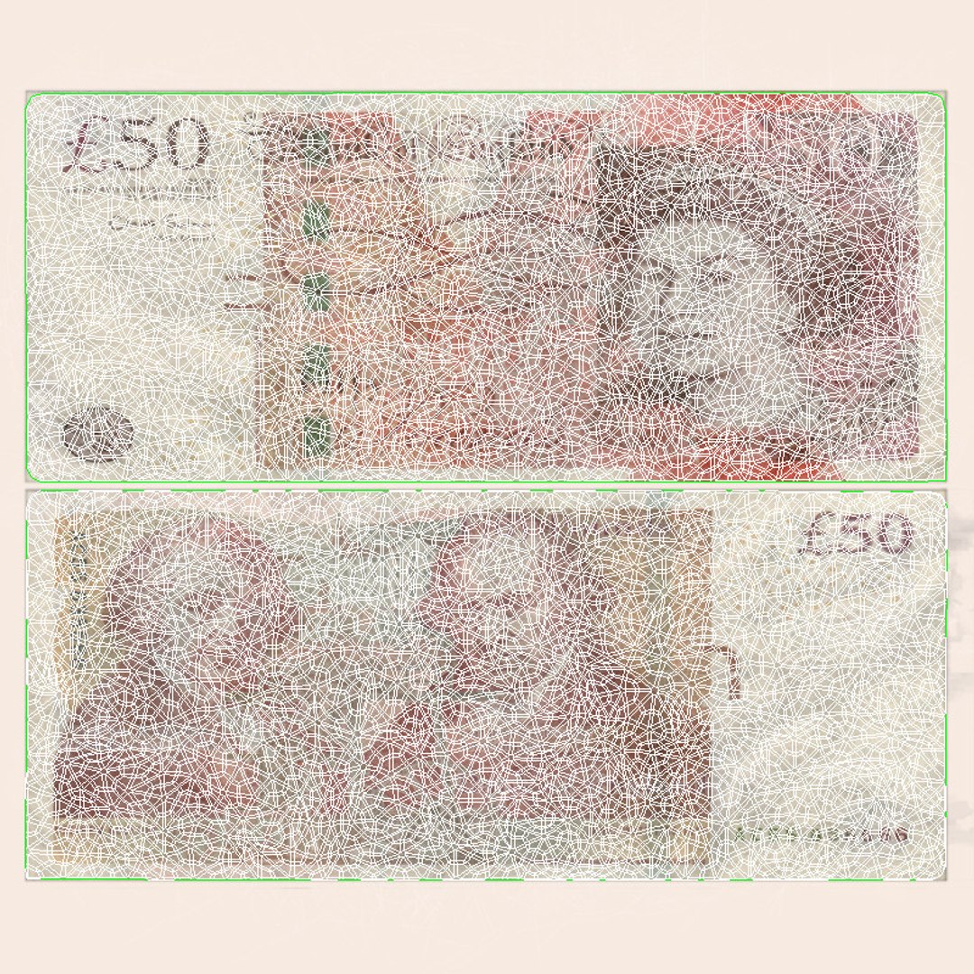 50 pound note crumpled max