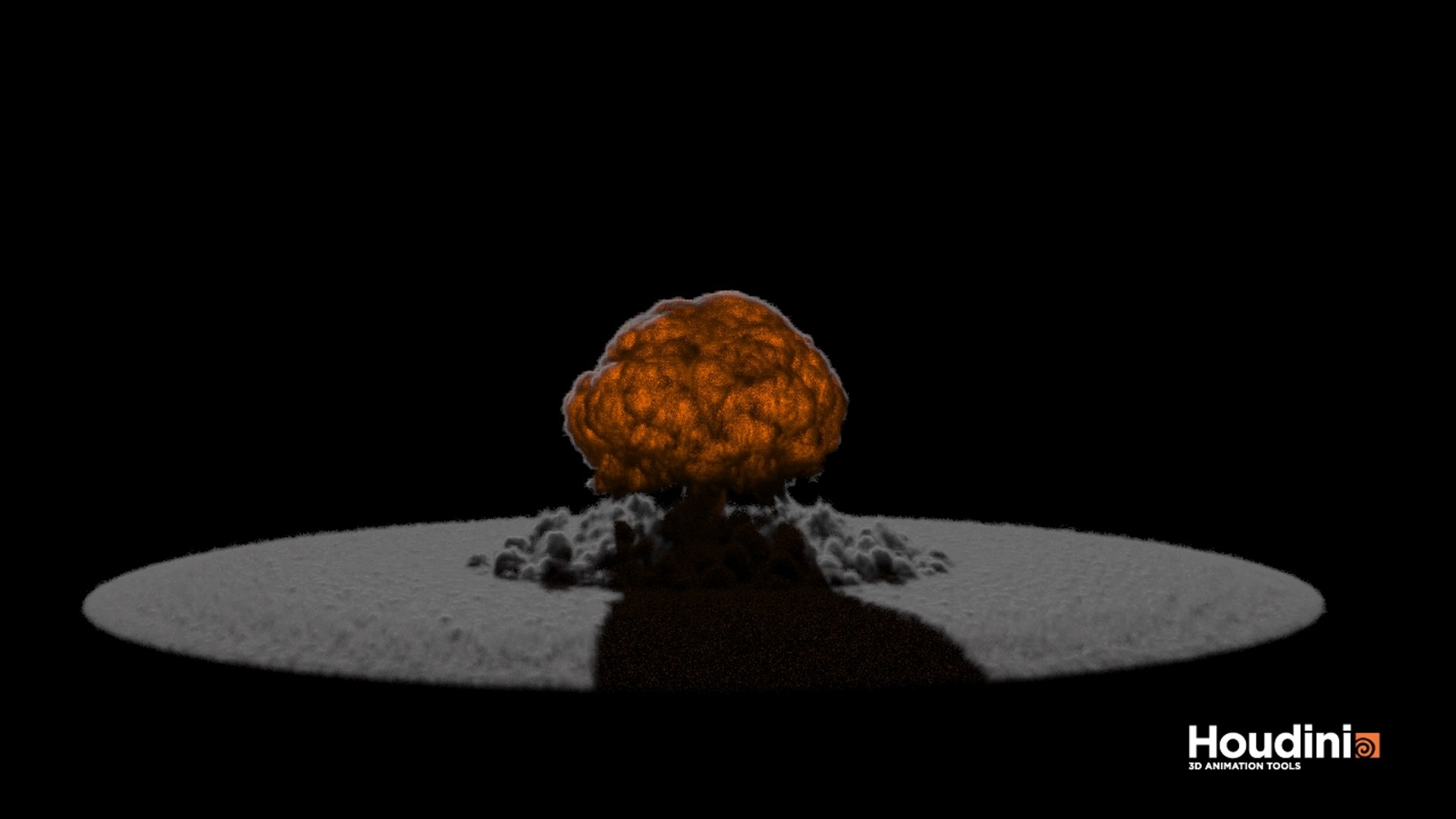 3d Houdini Power Asset Nuclear Explosion