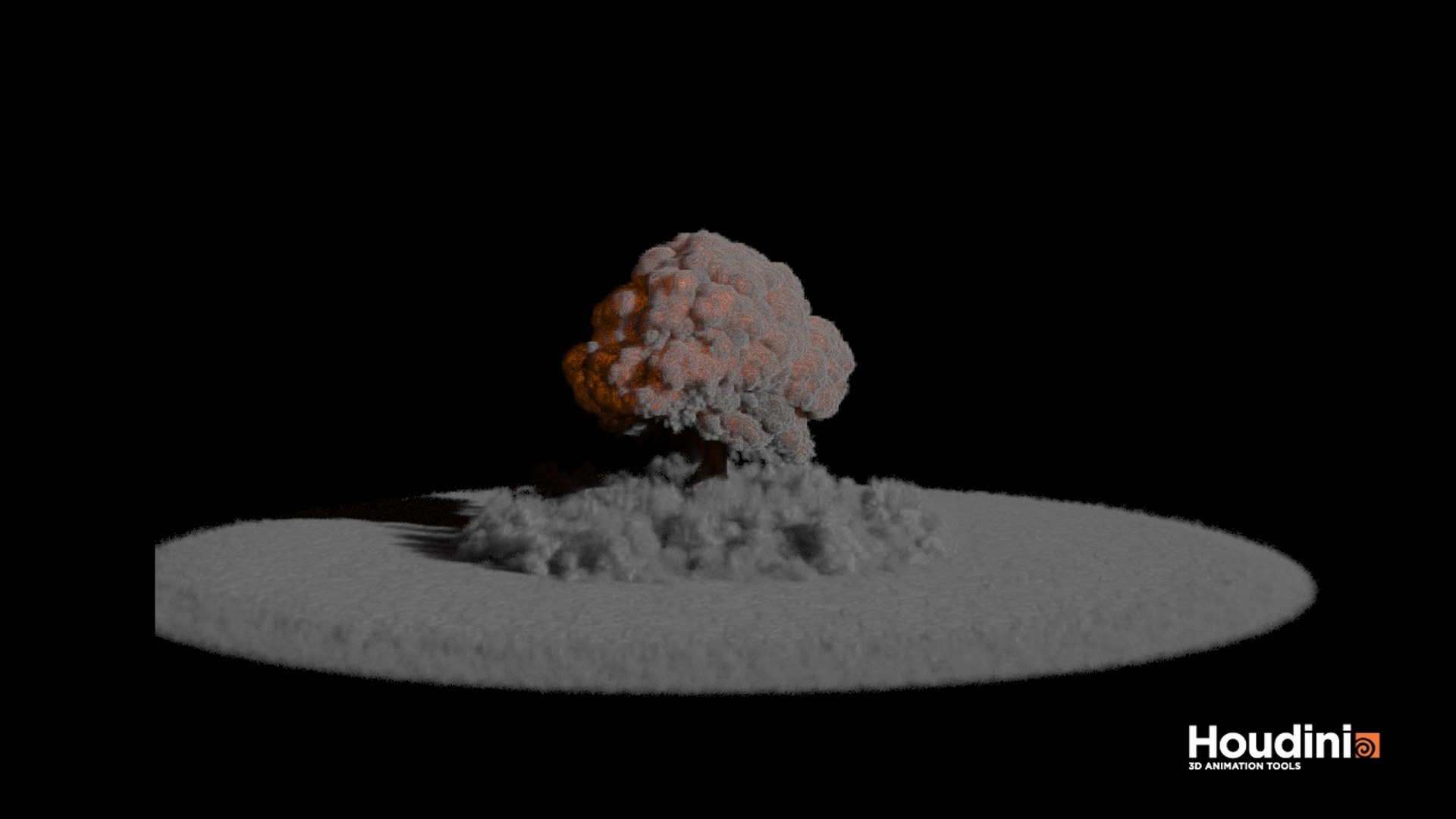 3d Houdini Power Asset Nuclear Explosion
