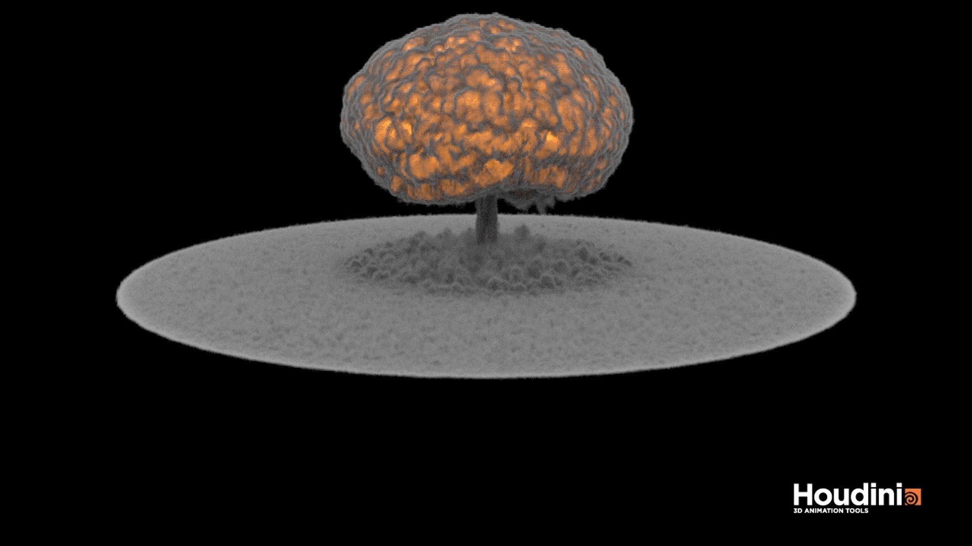 3d Houdini Power Asset Nuclear Explosion