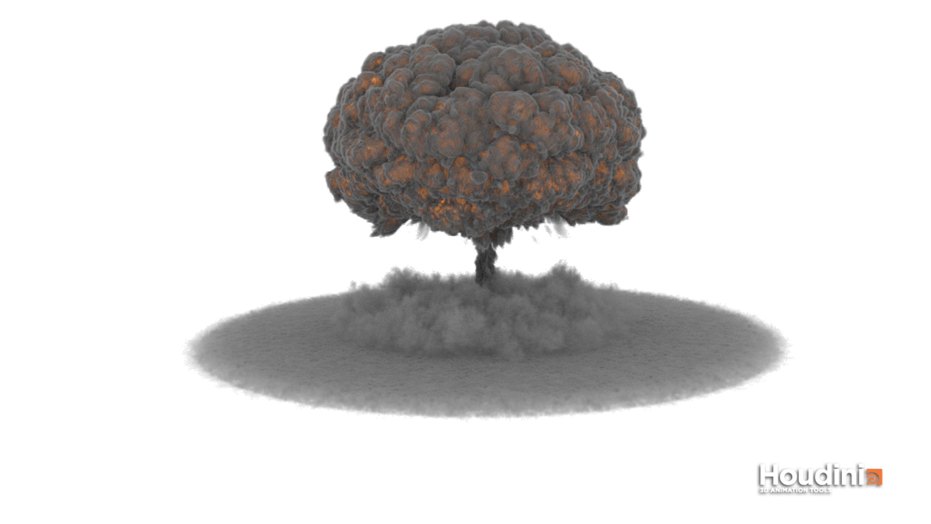 3d Houdini Power Asset Nuclear Explosion