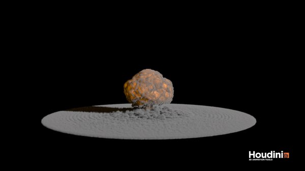 3d houdini power asset nuclear explosion