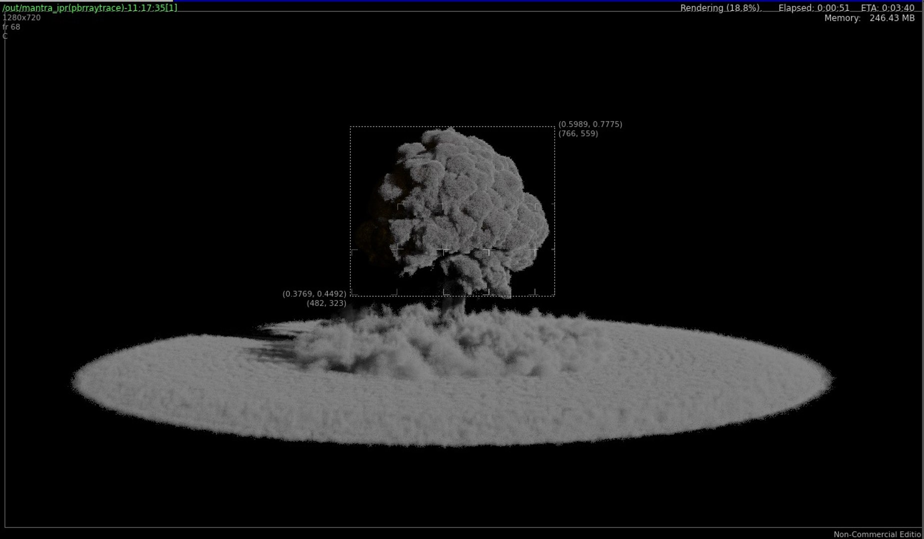 3d Houdini Power Asset Nuclear Explosion