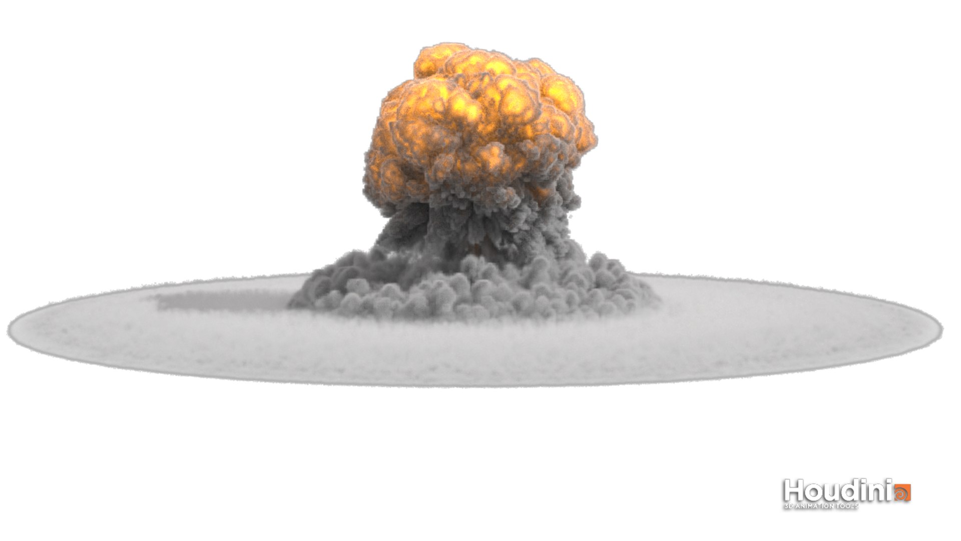 3d Houdini Power Asset Nuclear Explosion