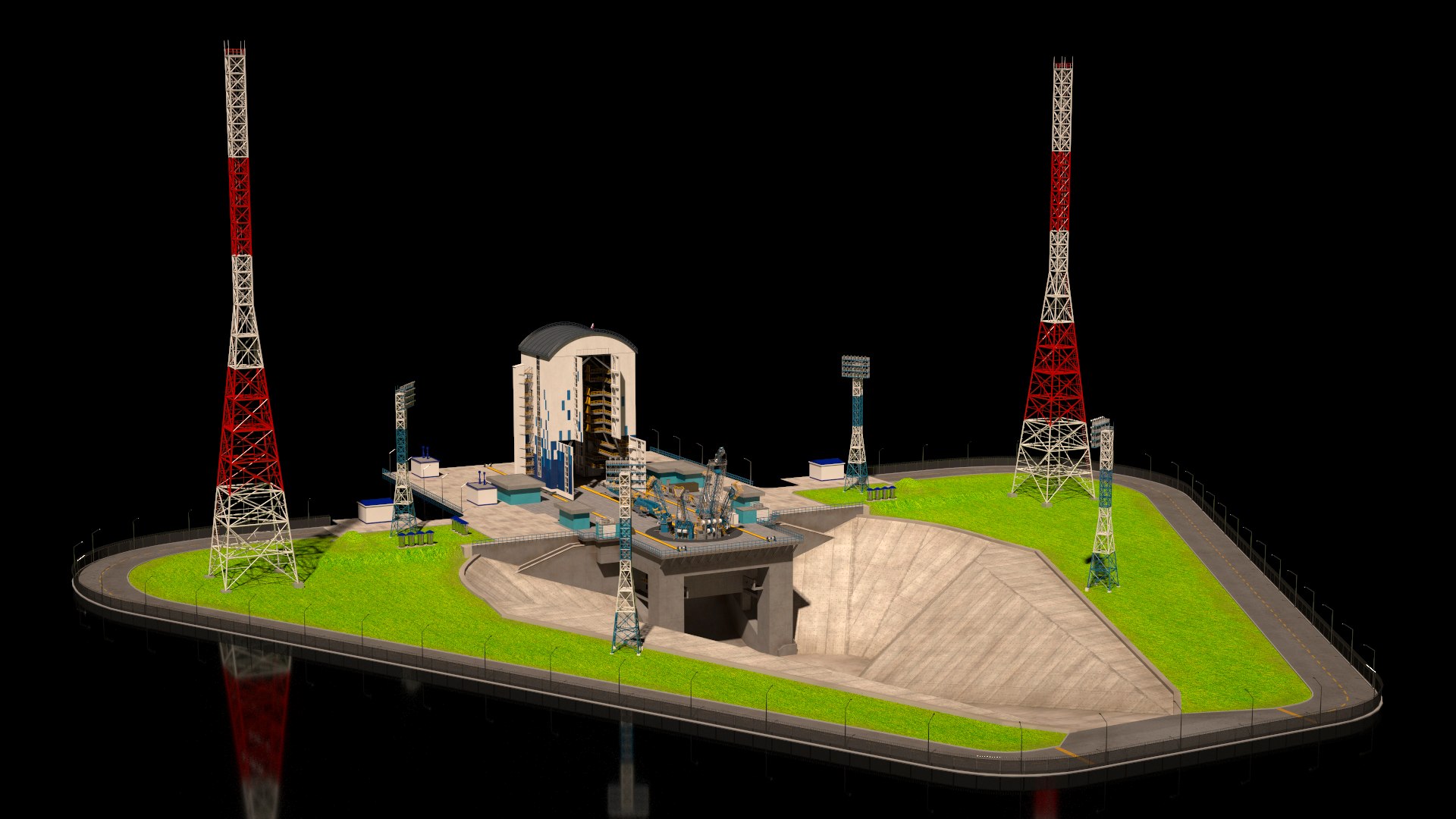 Vostochny Cosmodrome Russian Spaceport 3D model - TurboSquid 1808178