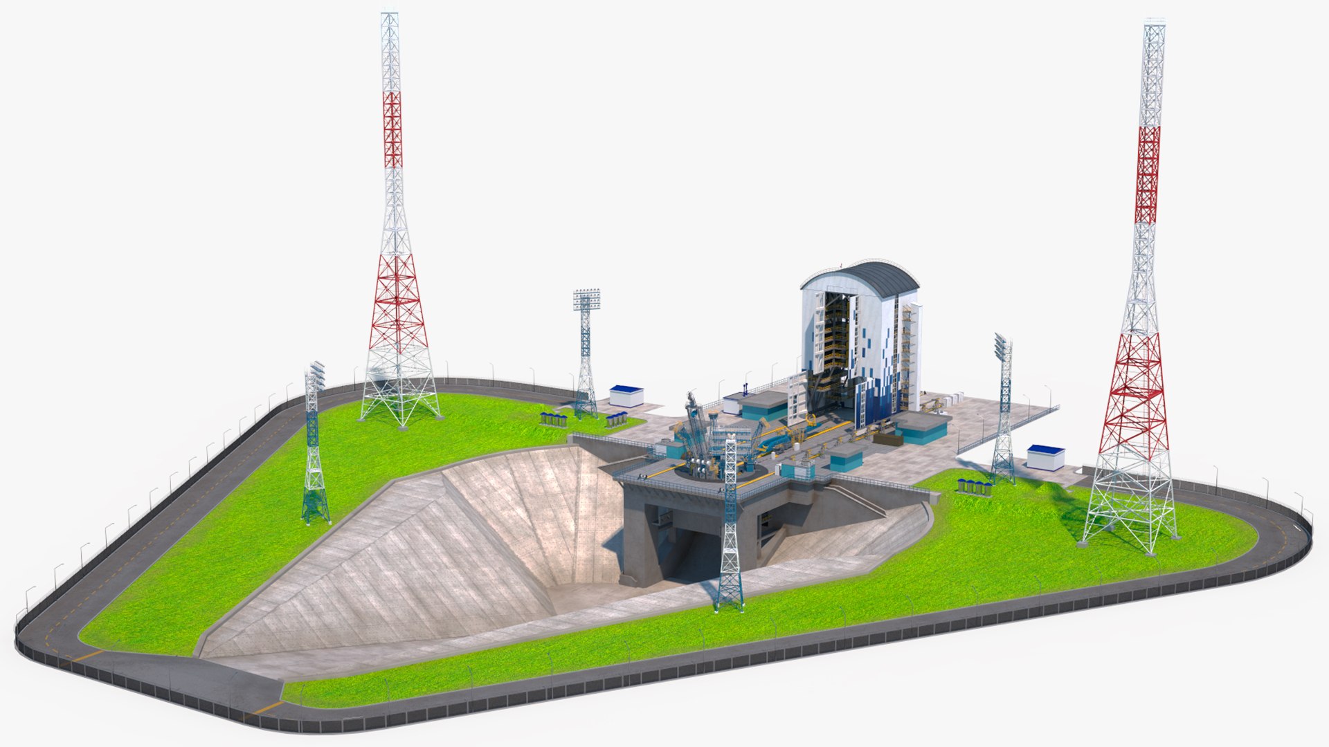 Vostochny Cosmodrome Russian Spaceport 3D model - TurboSquid 1808178