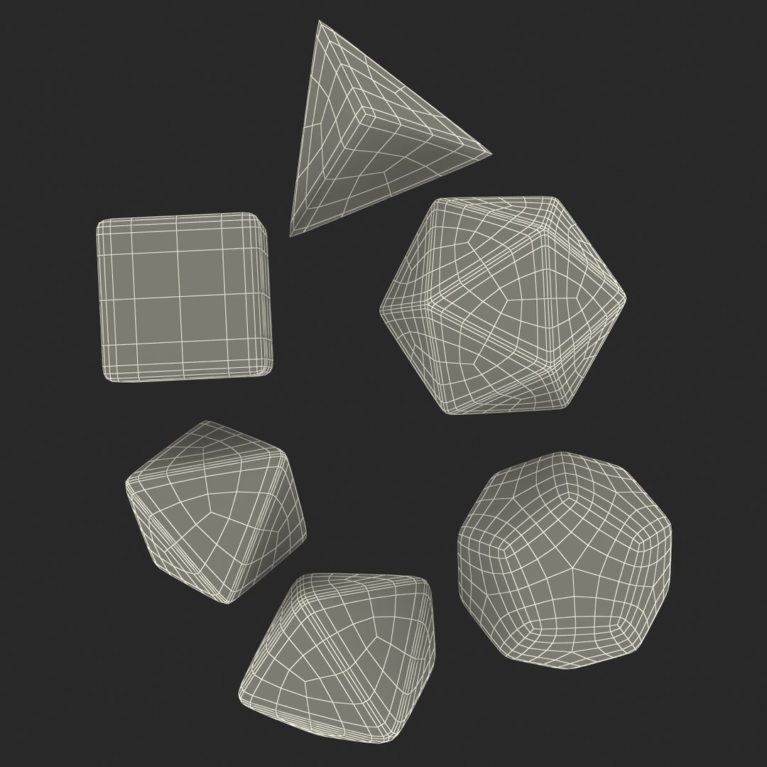 3ds max polyhedral dice set blue