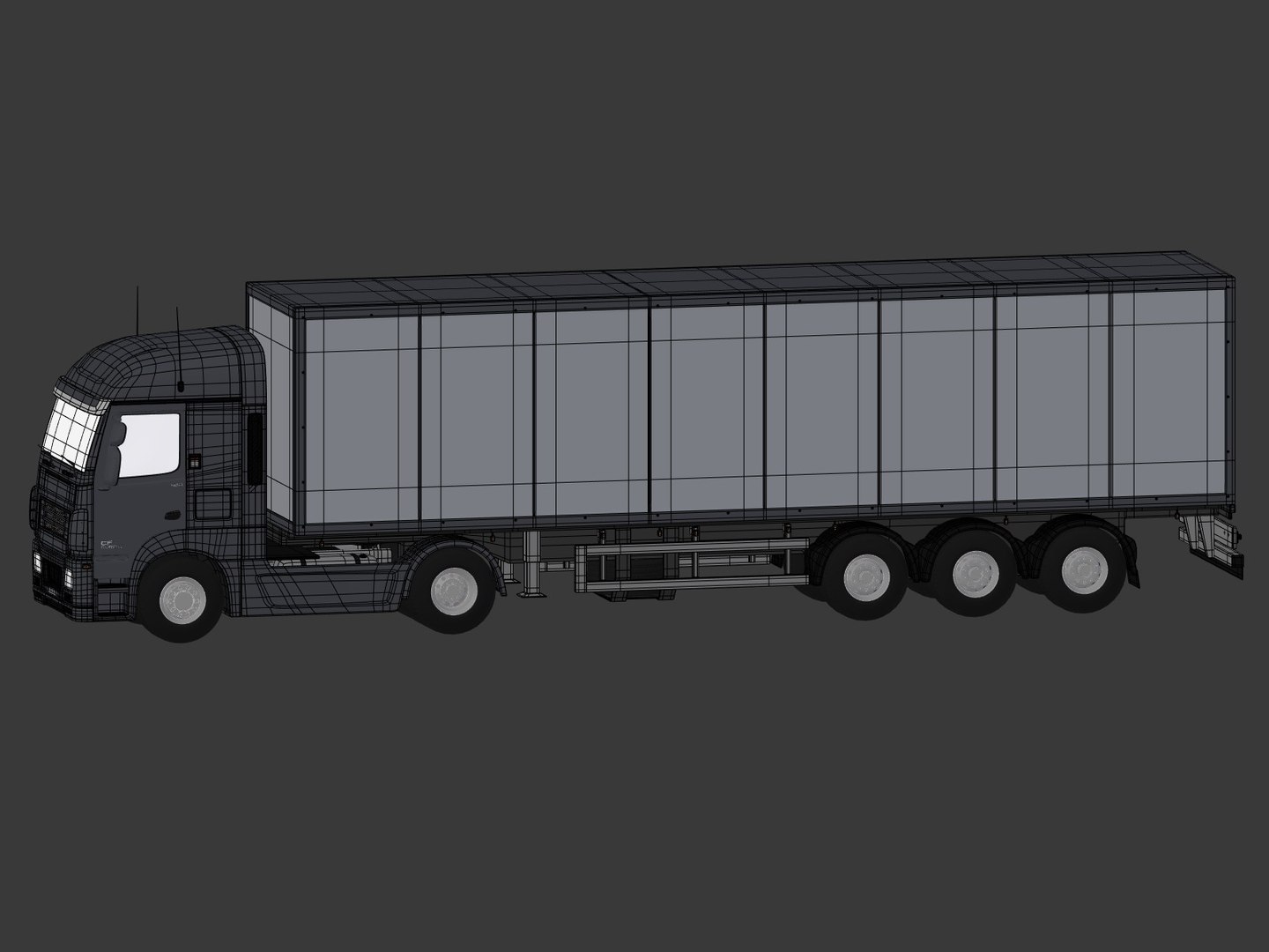 container truck 3d model