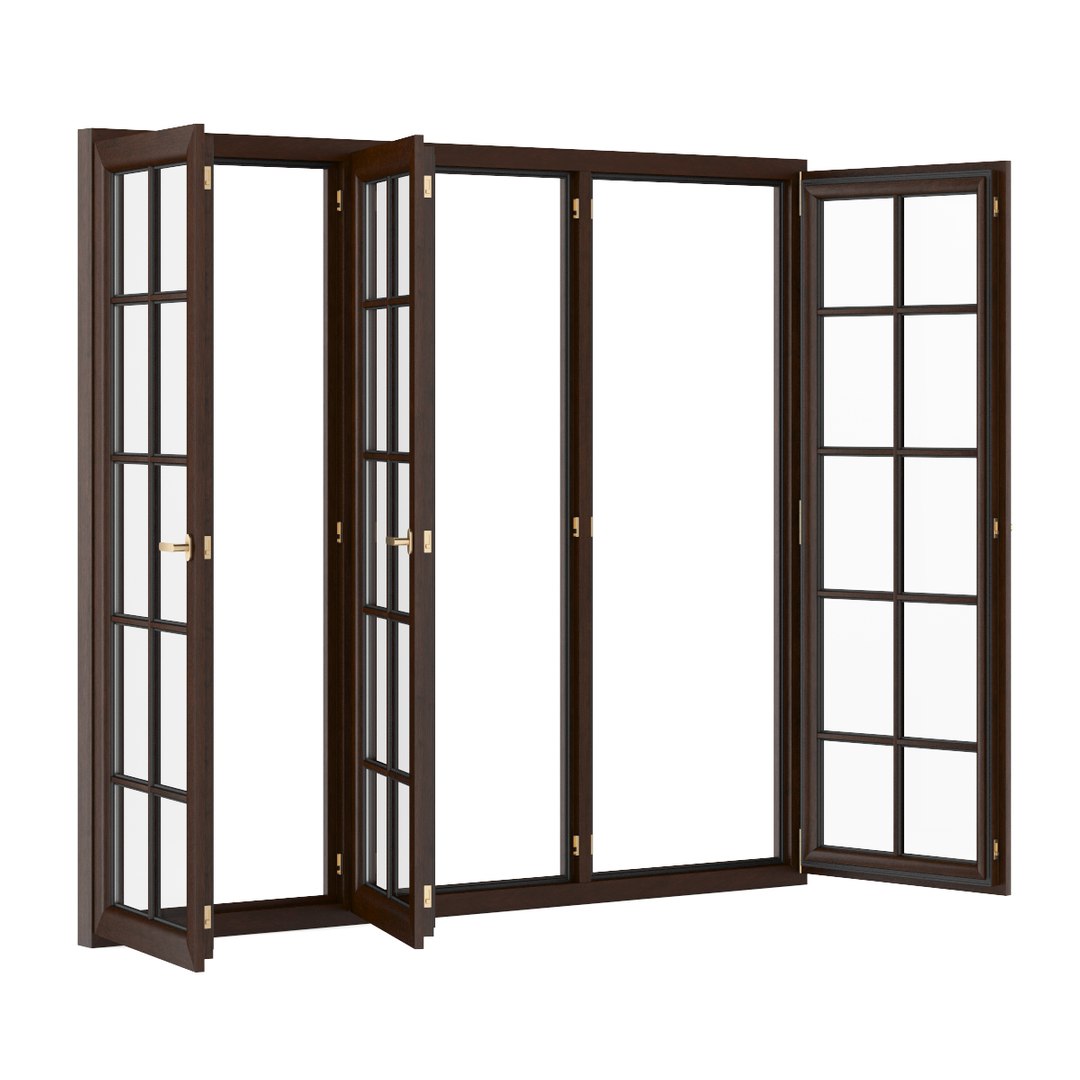 Openable Wooden Window 2570mm 3d Max