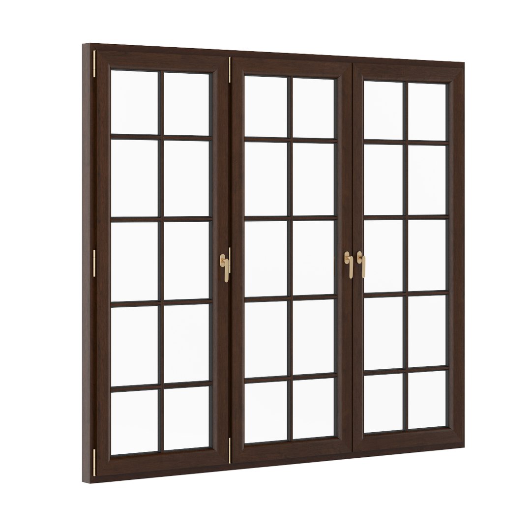 Openable Wooden Window 2570mm 3d Max