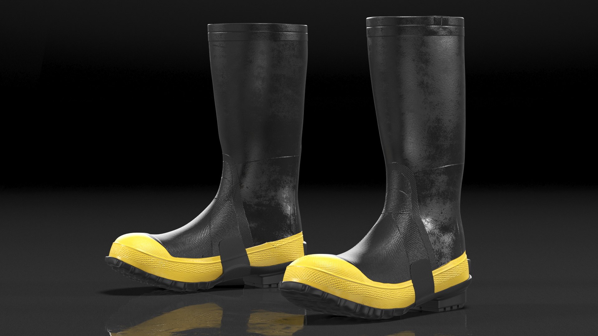 3D Waterproof Rubber Boots For Work Model - TurboSquid 1819228