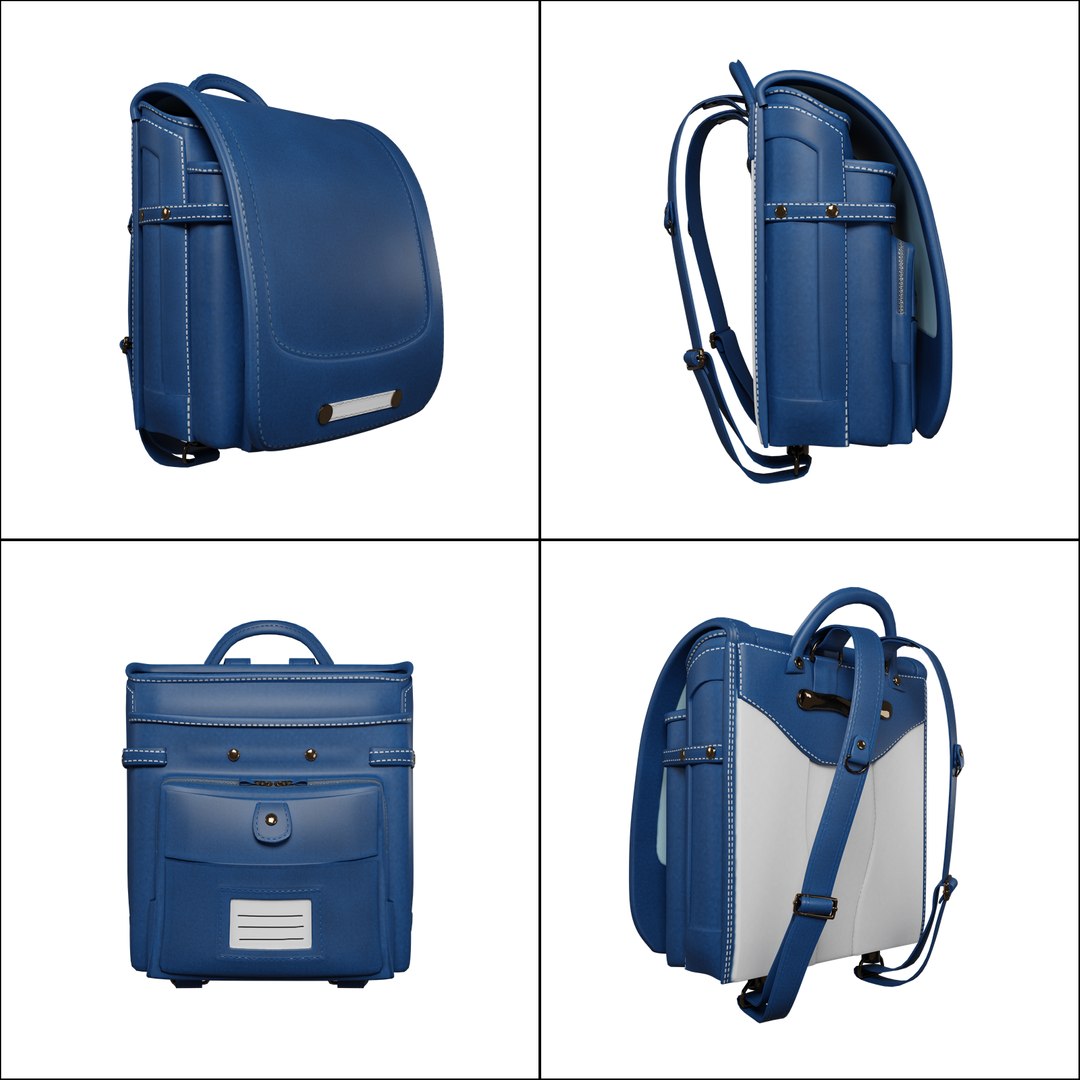 3D School Bag Backpack Japanese Style V1 Model - TurboSquid 1782253