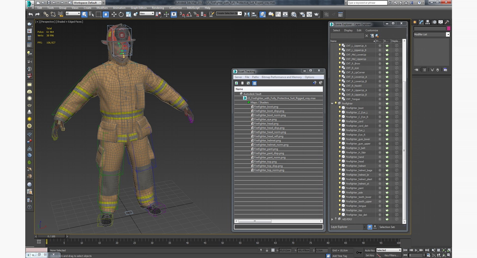 Firefighter fully protective suit 3D - TurboSquid 1192456