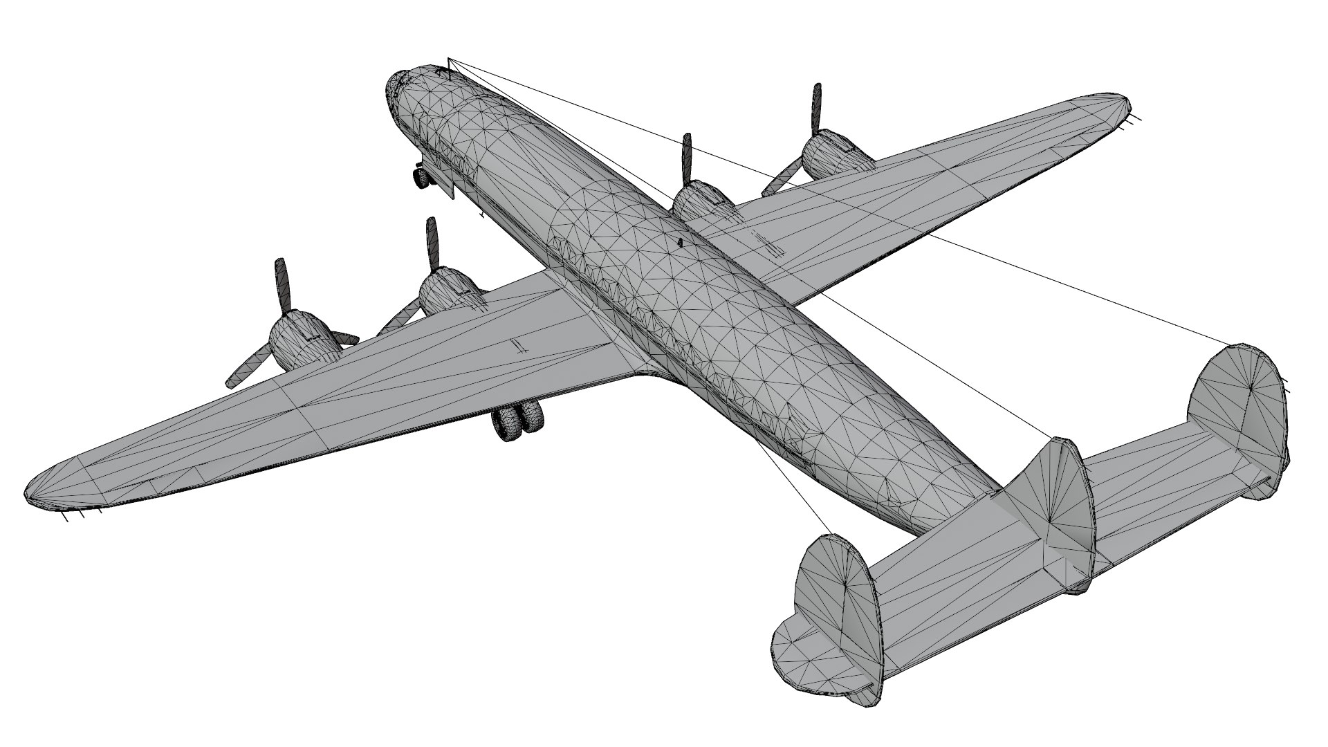 3D Lockheed L1049 - TurboSquid 2256186