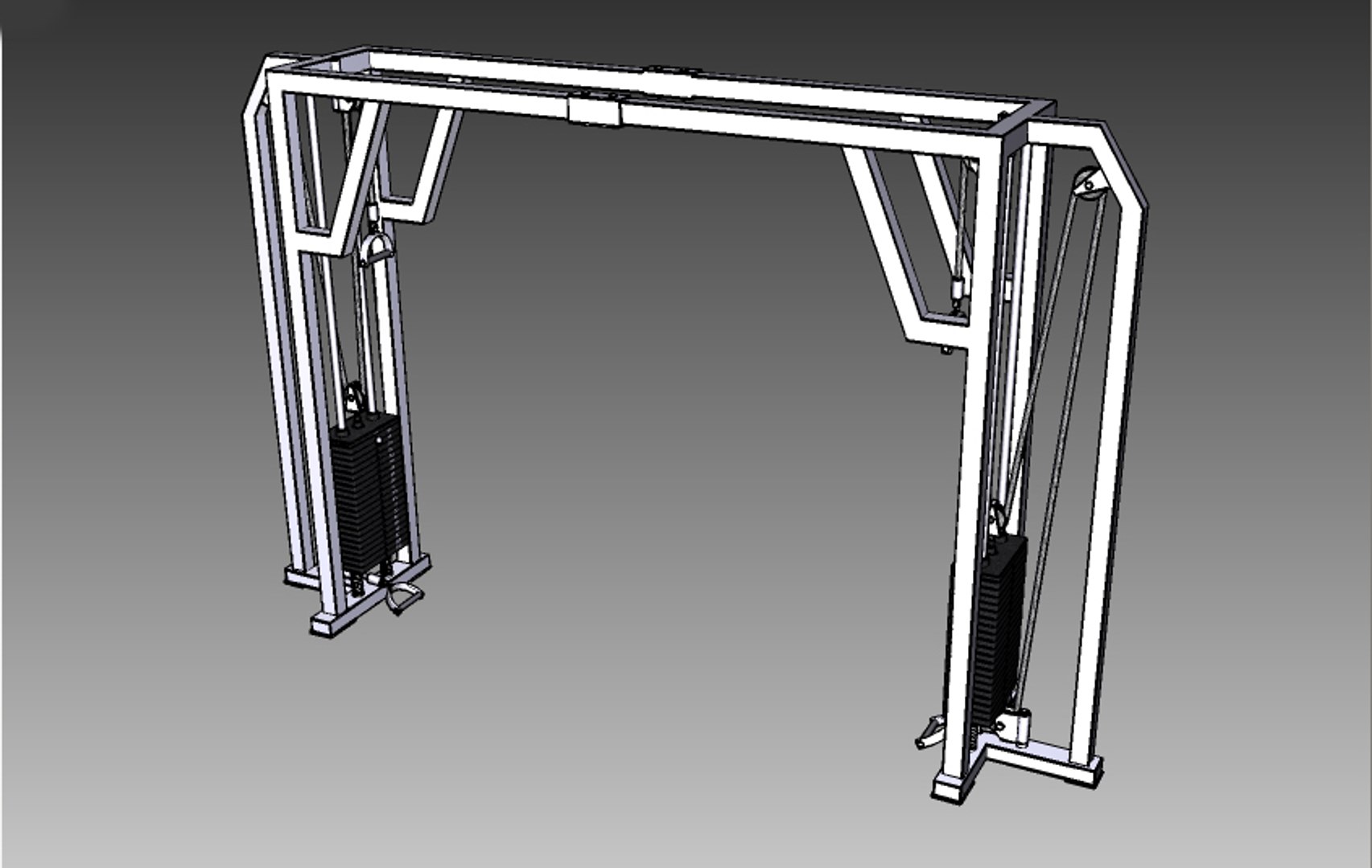3d Cable Cross Model