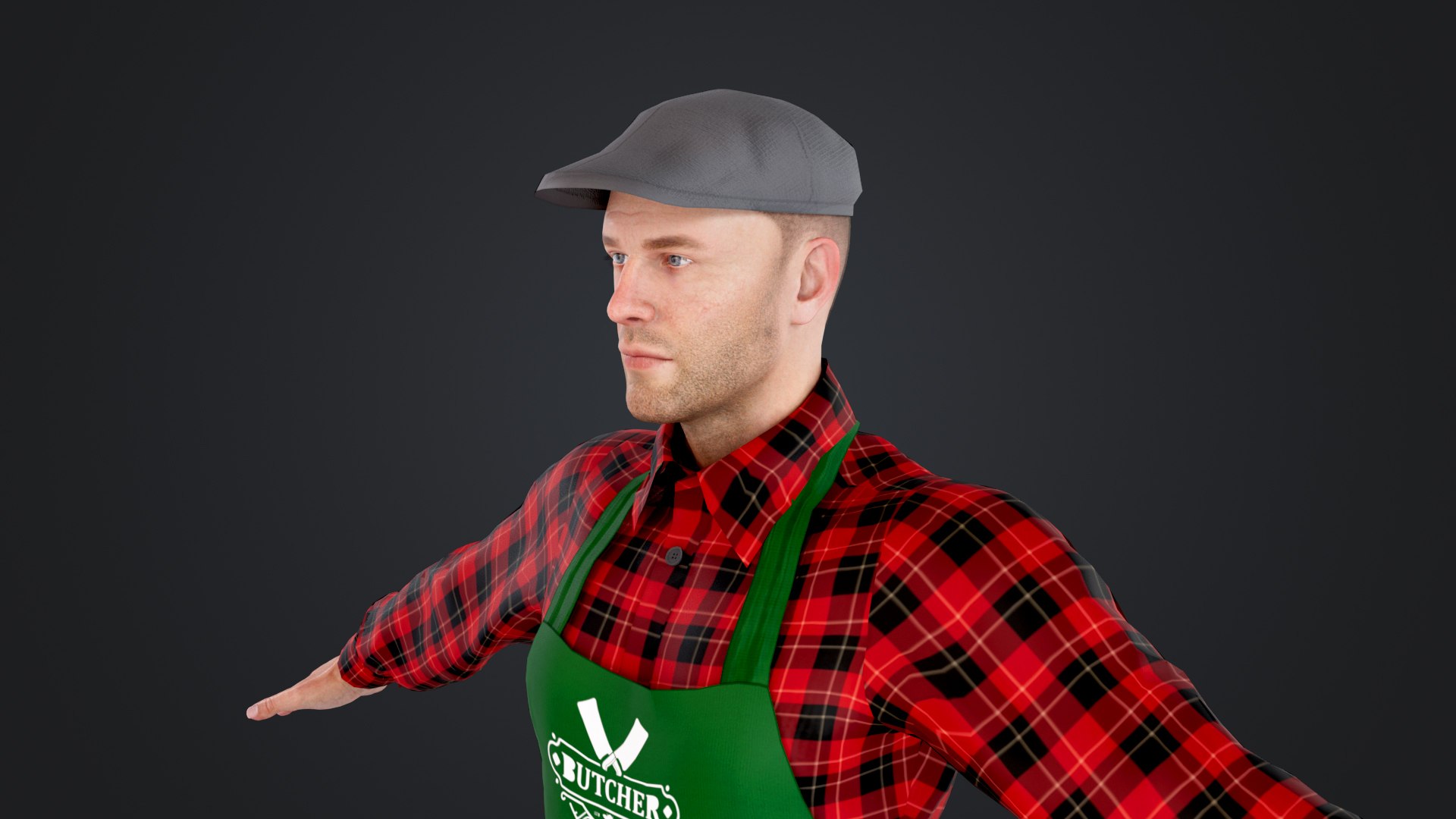 3D Male Cashier - TurboSquid 2439794