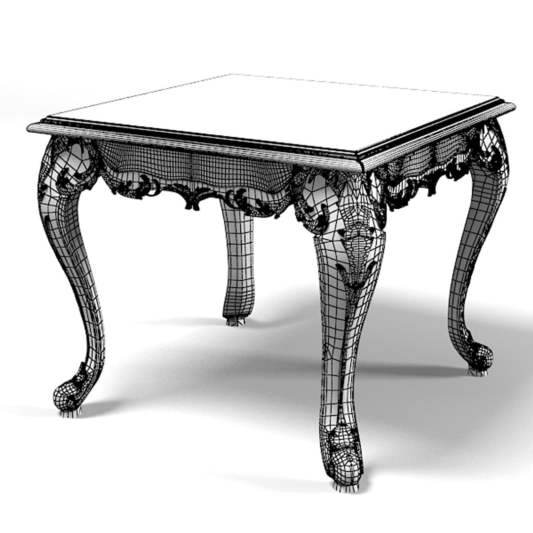 3d Classic Table Coffee Model