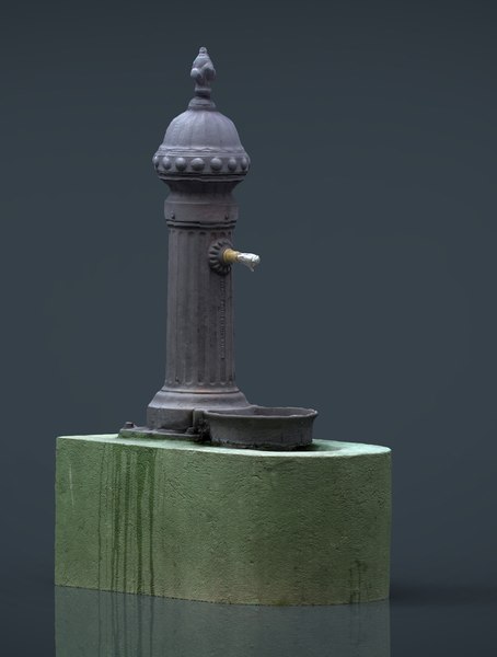 3d model hd fountain