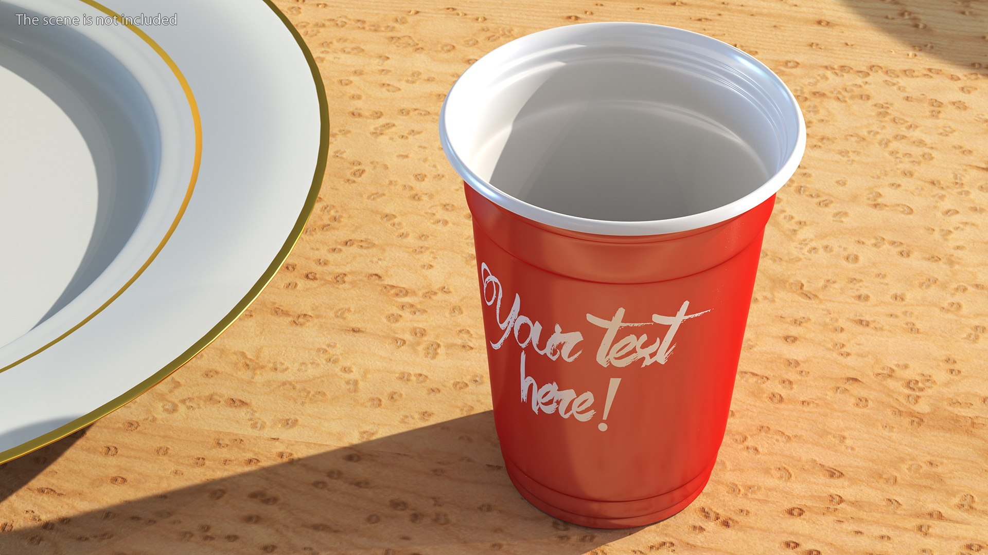 3D Plastic Cup Your Text Red Model - TurboSquid 1910112