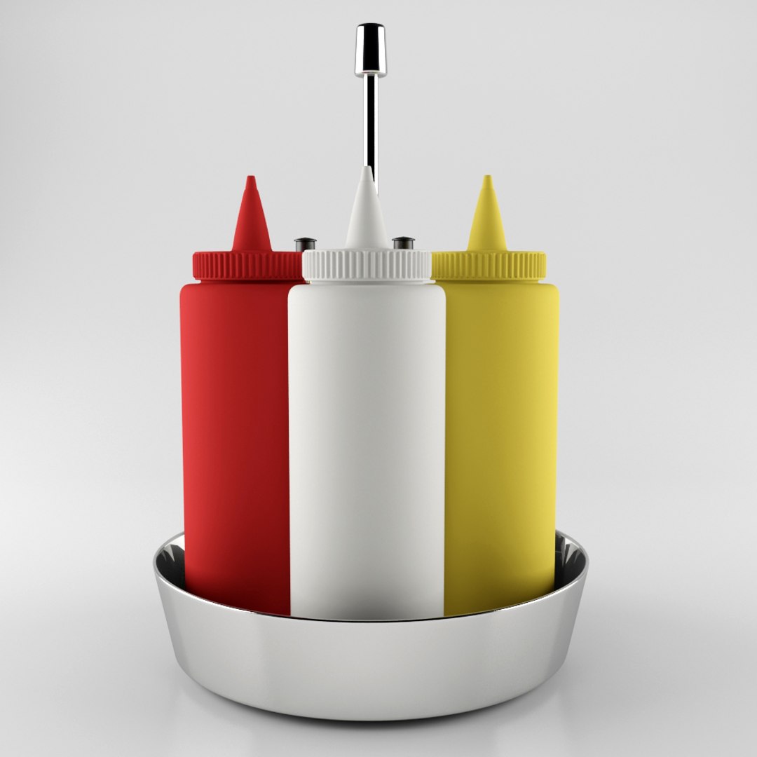 dining table housewares set 3d model