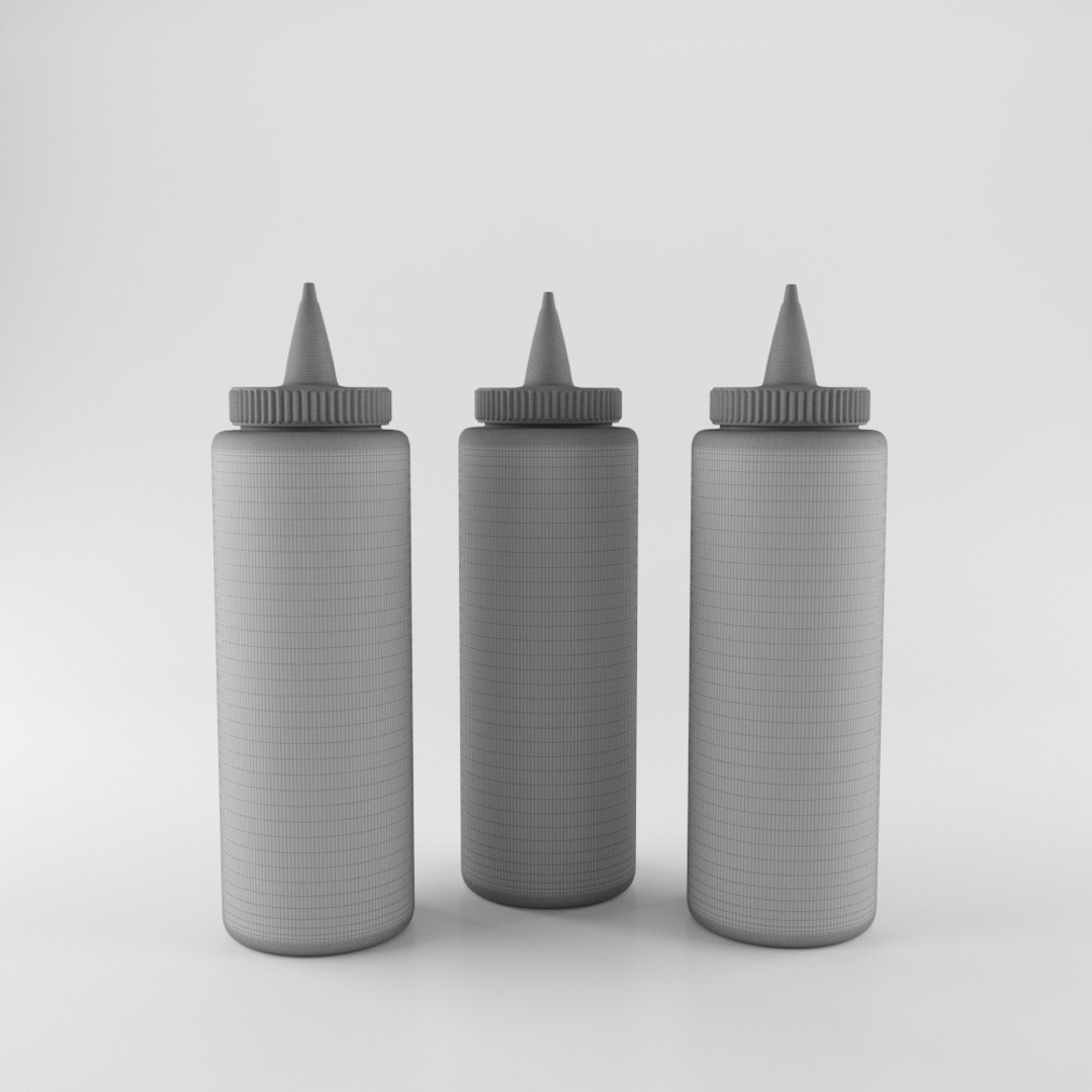 dining table housewares set 3d model