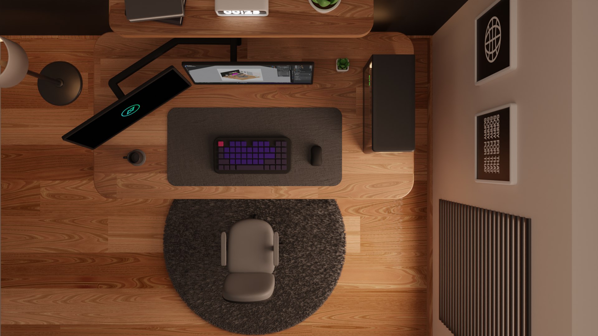 3D 3d Isometric Desk Setup - TurboSquid 1959180