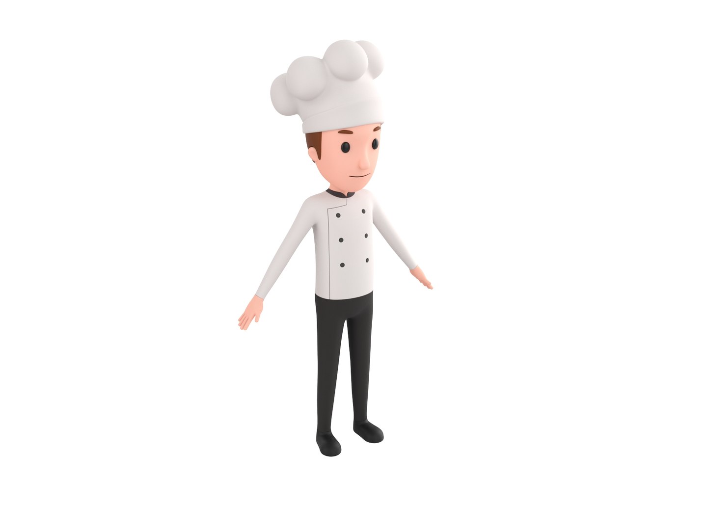 3D Character120 Rigged Chef Model - TurboSquid 1758520