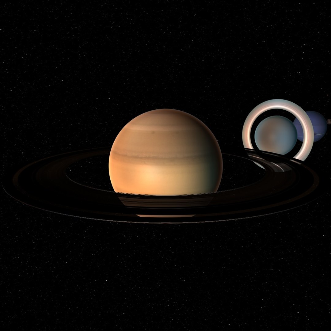 3d Solar Sun Planets Model