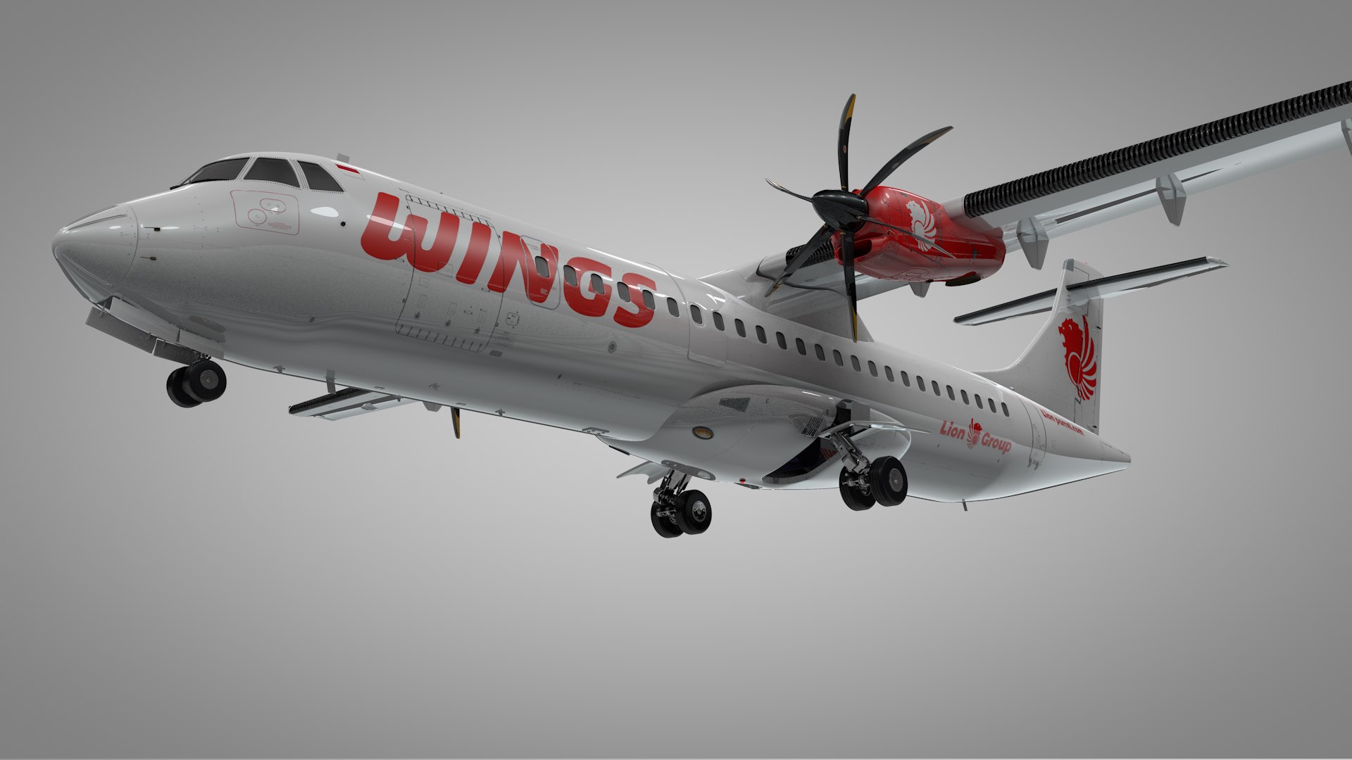 ATR 72 WINGS Air L1695 3D Model - TurboSquid 1908391