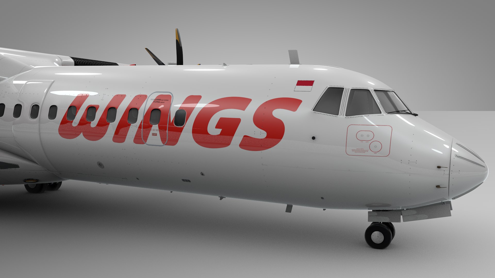 ATR 72 WINGS Air L1695 3D Model - TurboSquid 1908391